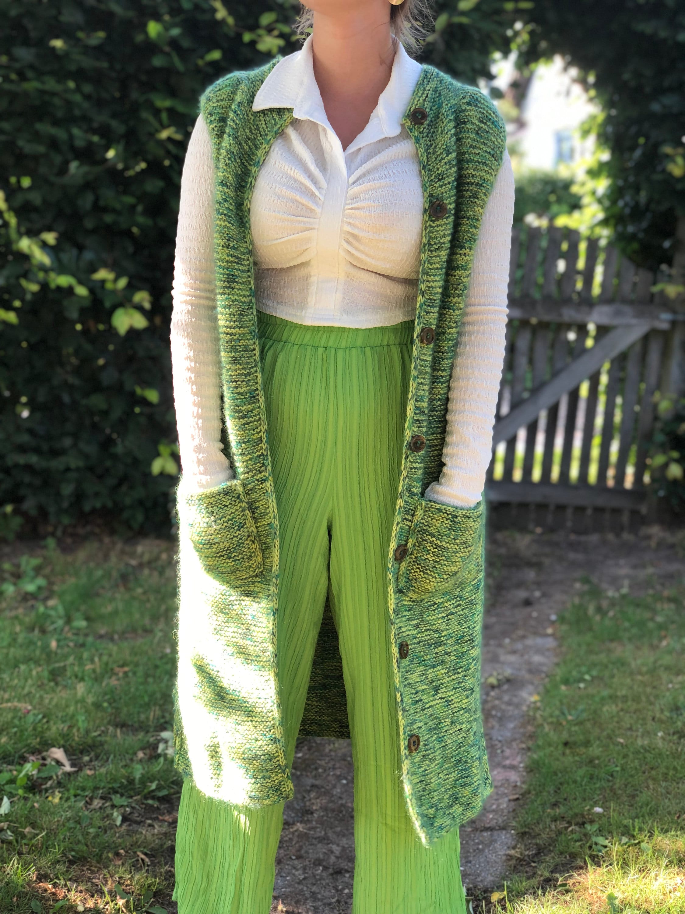 Knit Vest Pattern, Knitted Jacket Pattern, Knit Easy Long Vest, Knitted ...