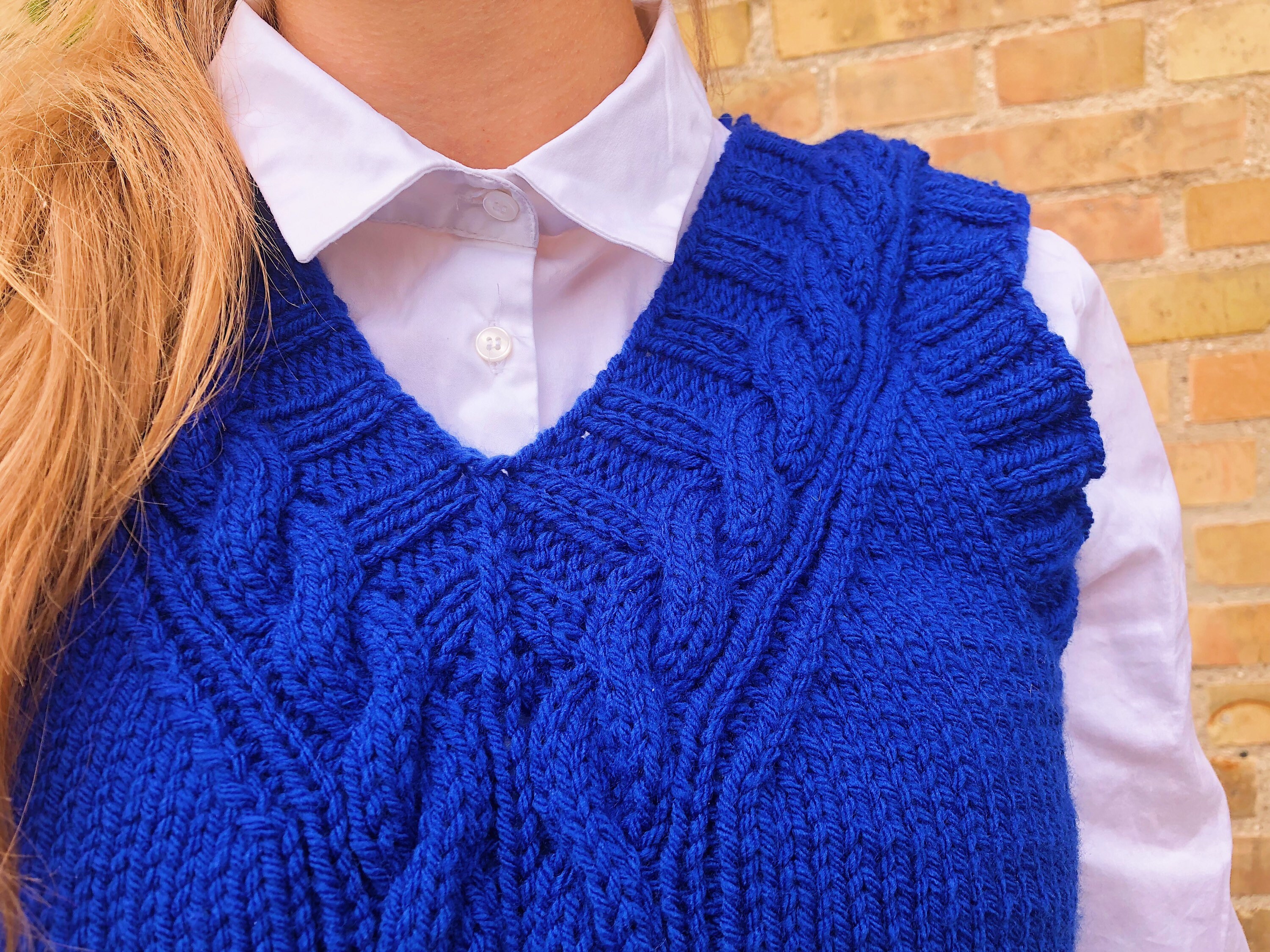 Knitted Vest Pattern, Knit Vest Pattern, Knit Sweater Vest Pattern ...