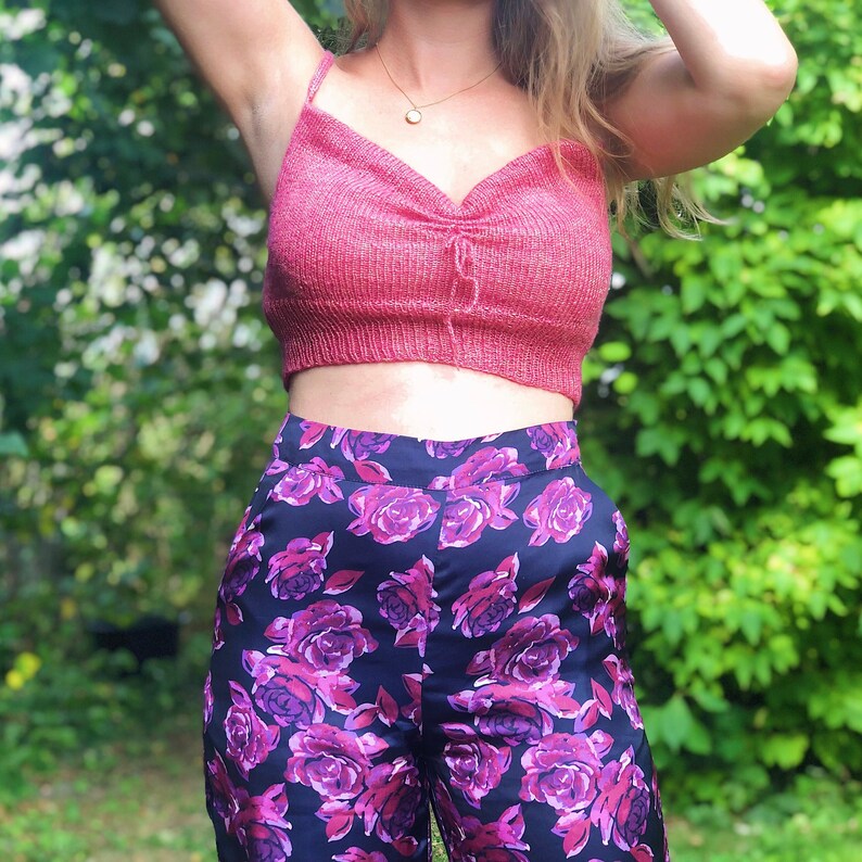 Knit Top Pattern, Knitted Top Pattern, Easy Knit Top, Knit Glitter Top ...