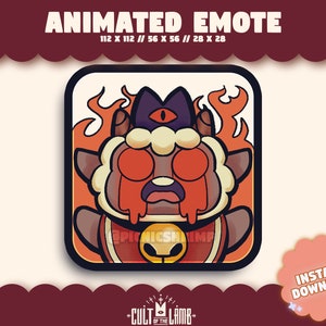 Cult of the Lamb Animated Emote for Twitch/discord Discord Sticker ...