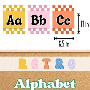 Retro Checkered Alphabet Posters - Etsy