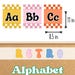 Retro Checkered Alphabet Posters - Etsy