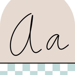 Checkered Alphabet Posters for Classroom - Etsy