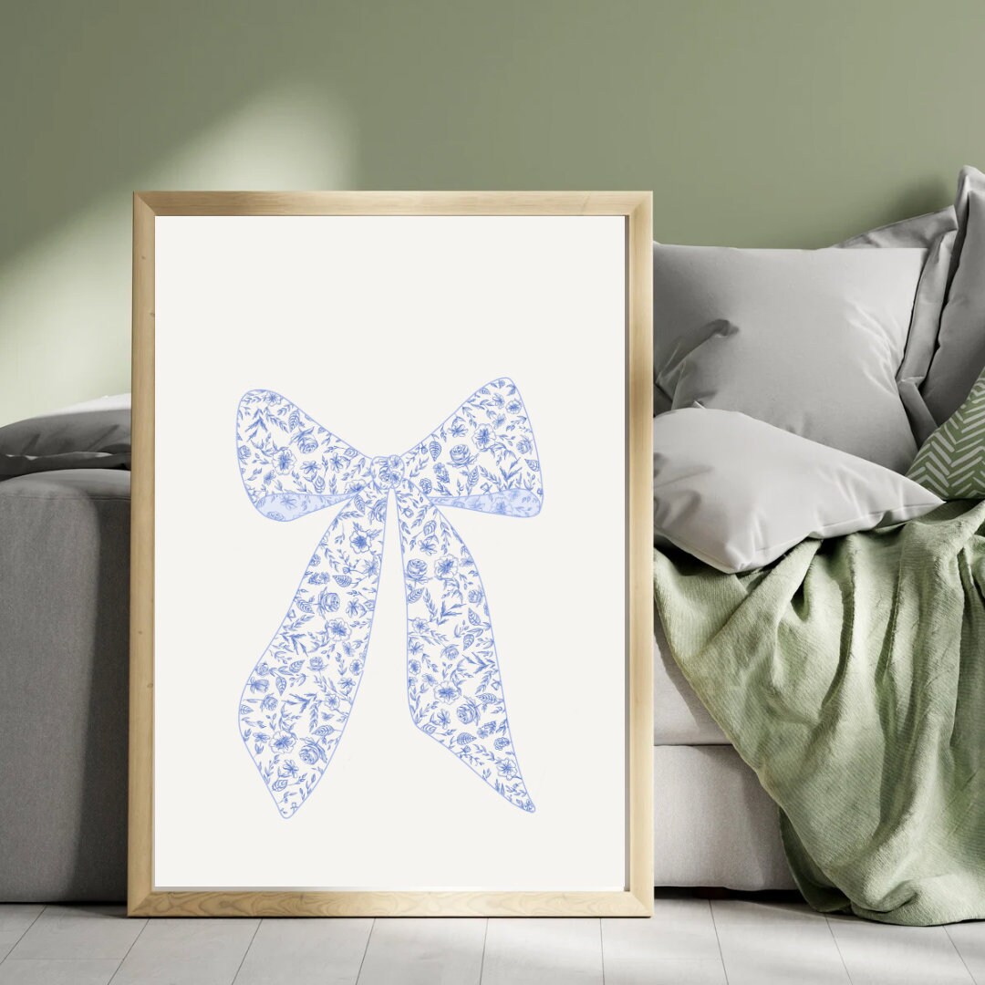 Coquette Bow Digital Art Print - Etsy