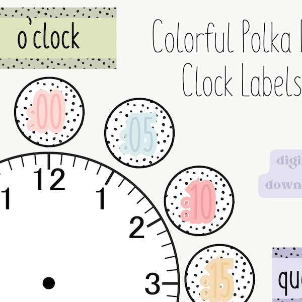 Polka Dot Clock - Etsy