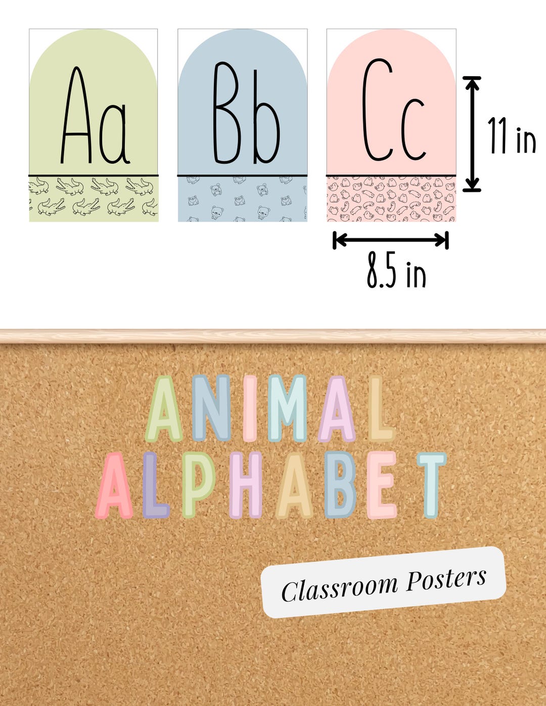 Colorful Animal Alphabet Posters for Classroom - Etsy
