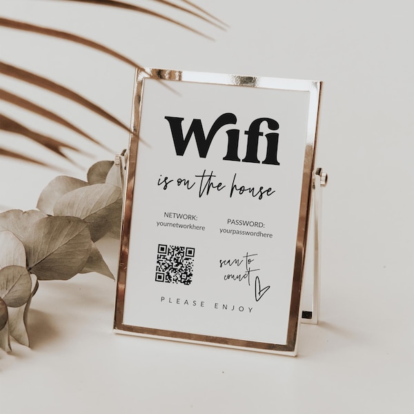 Wifi Stand Qr Code - Etsy