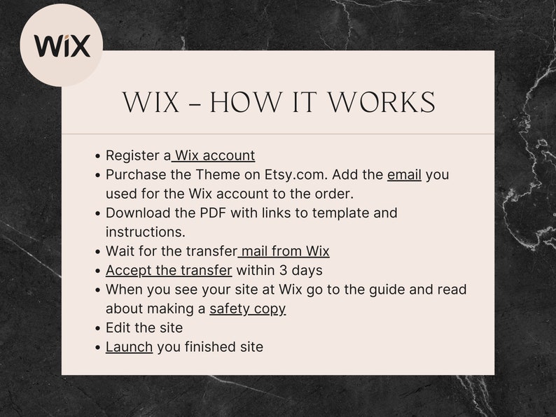 Wix Website Template Wix Template for Virtual Assistant - Etsy