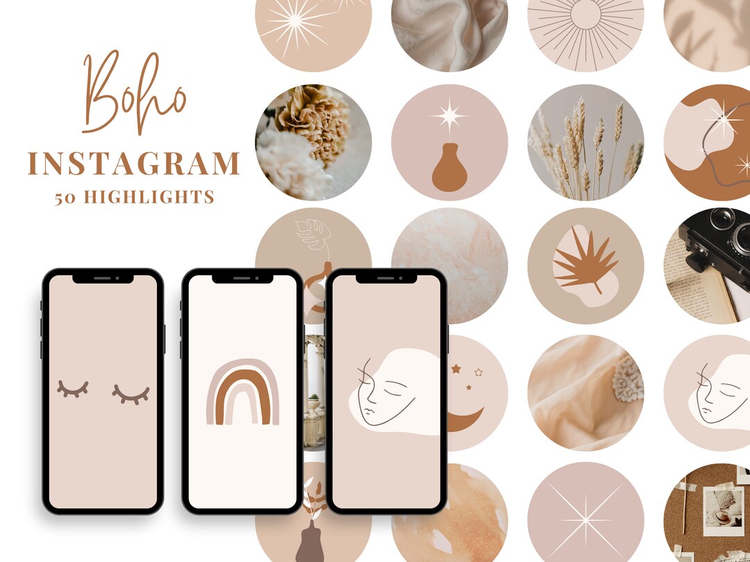 Boho Instagram Highlight Covers | Boheminan Social Media Icons ...