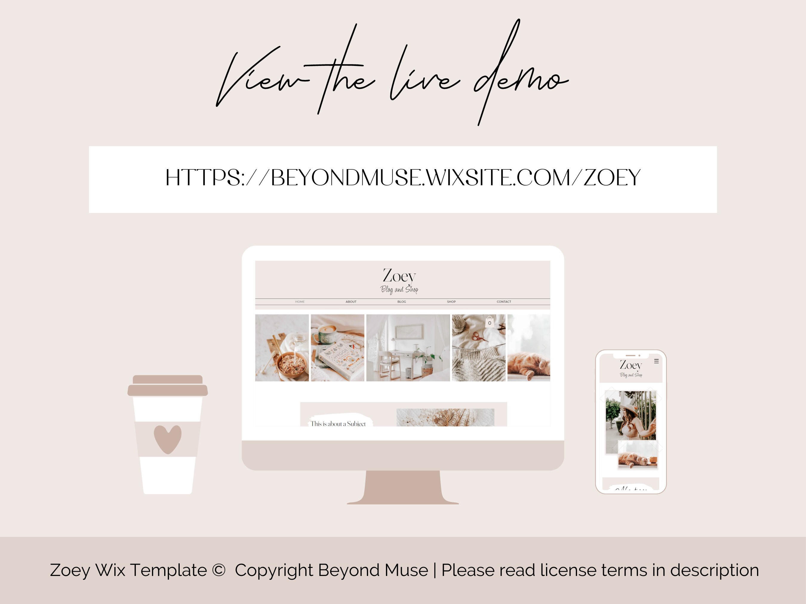 Wix Website Template Premium Wix Template for Bloggers Feminine Blog ...