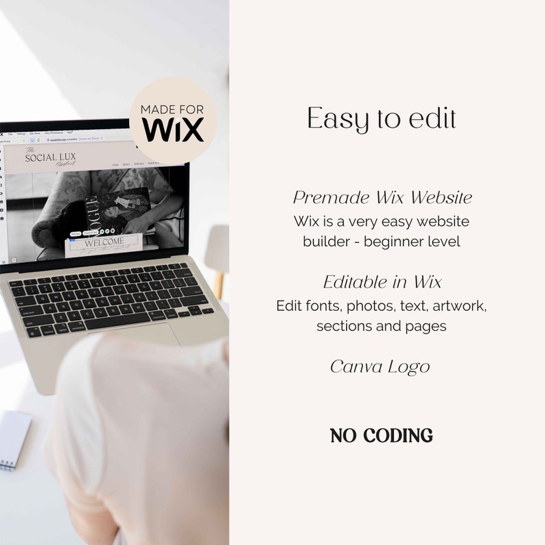 Wix Website Template - Wix Template for Virtual Assistant - Luxury Wix ...