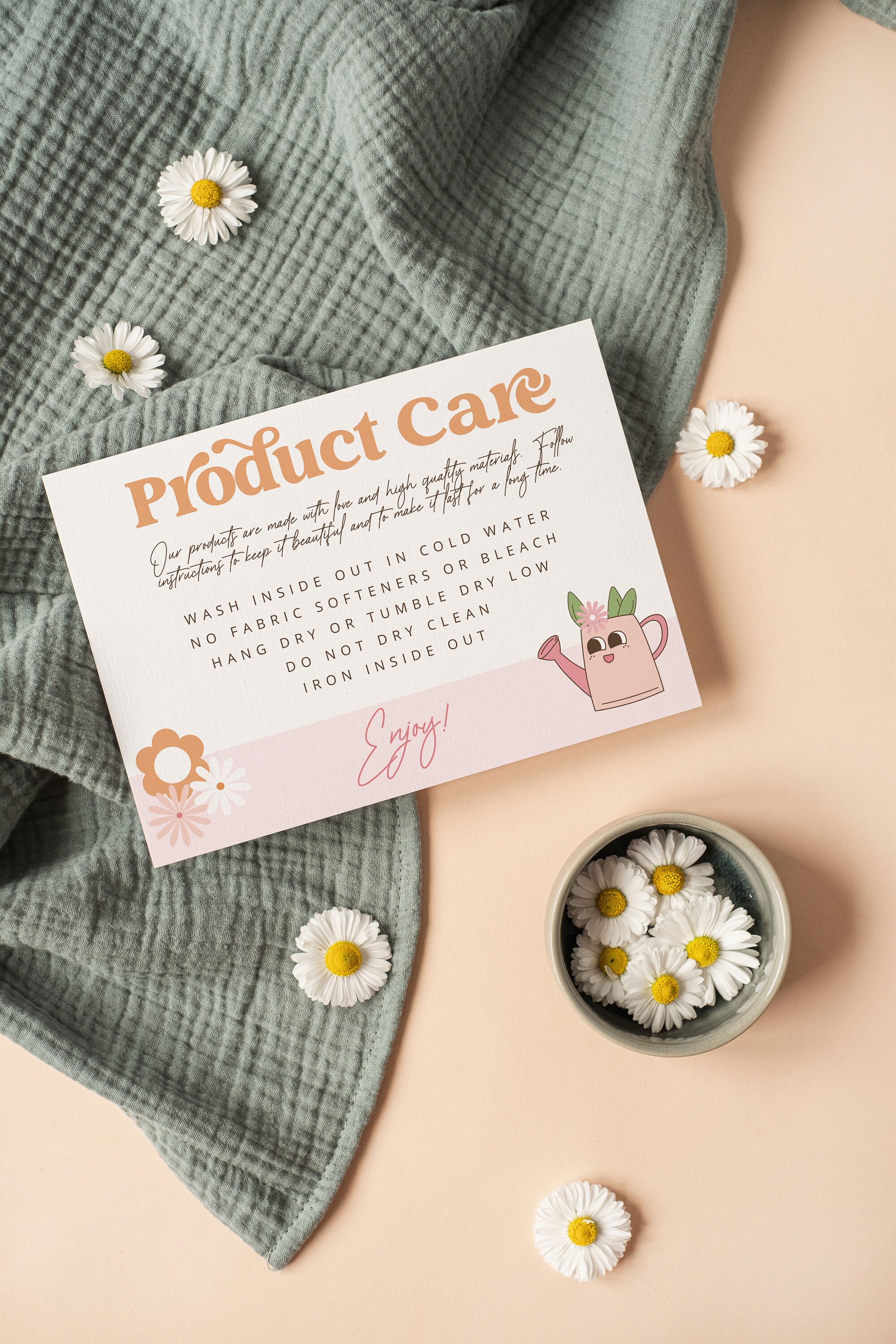 Y2K Care Card Template 90s Washing Instructions Template Retro T-shirt ...