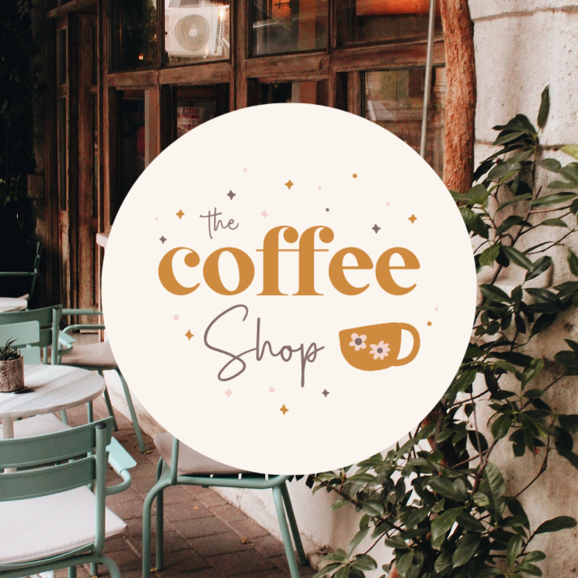 Boho Premade Logo Design Retro Coffee Shop Logo Boutique Logos and ...