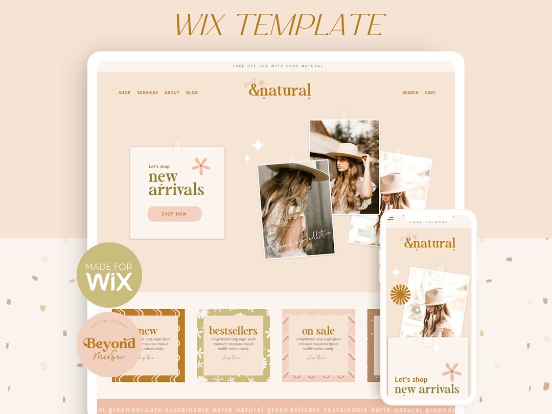 Wix Website Template - Wix Template - Delicate & Natural - Ecommerce ...