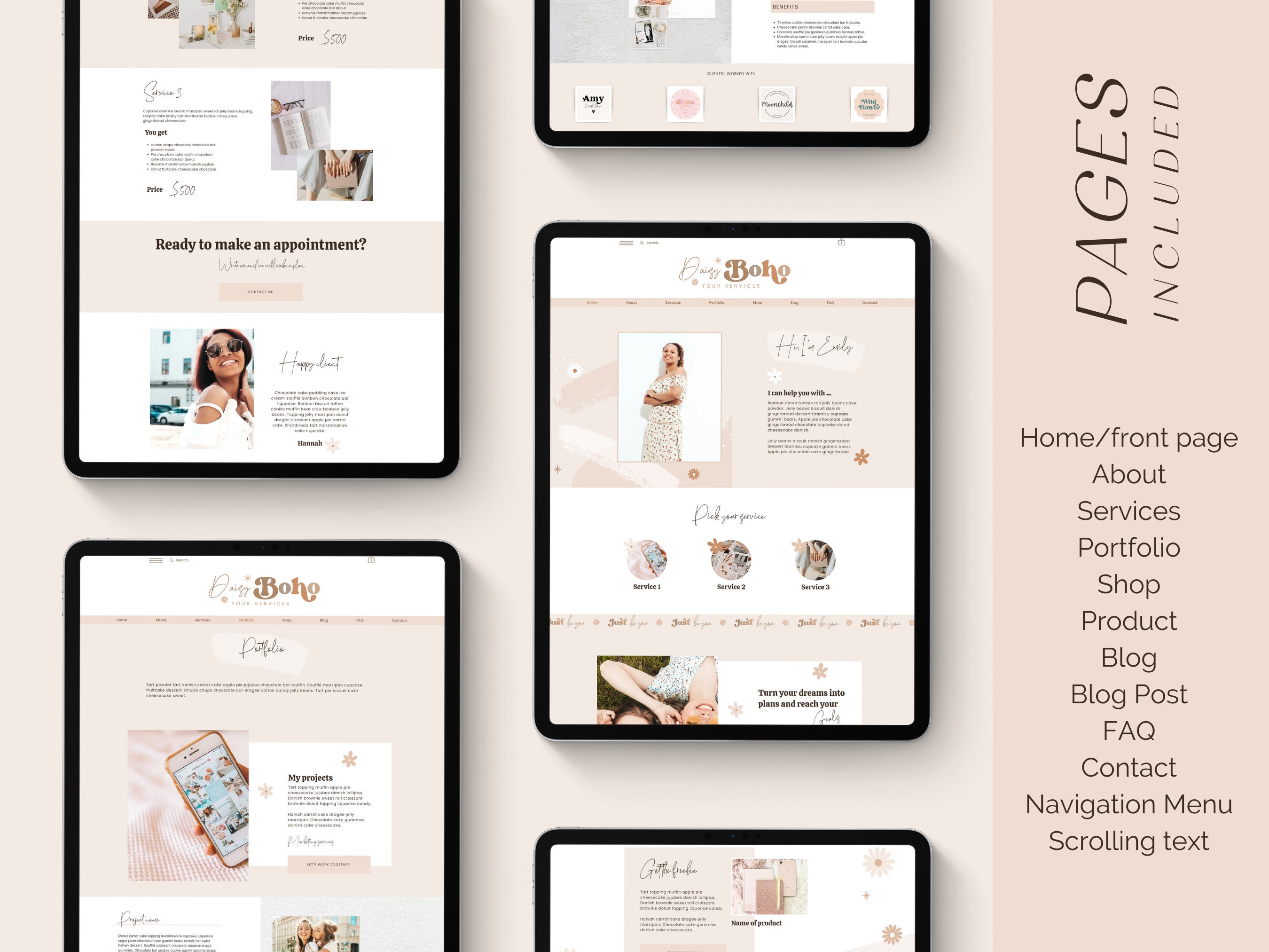 Wix Website Template - Wix Template for Creatives, Coaches, Virtual ...