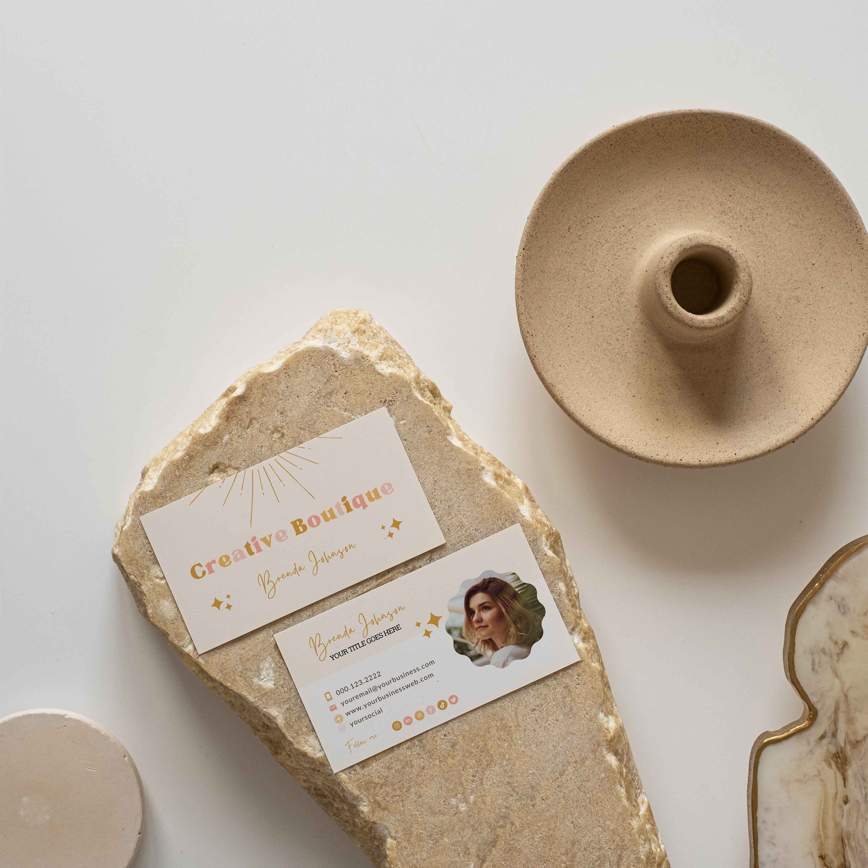 Business Card Template Printable Business Card Template - Etsy