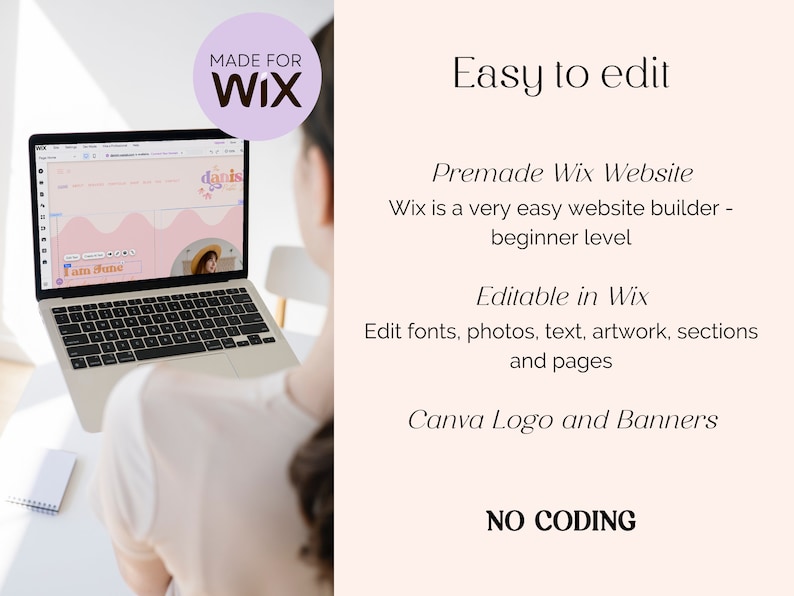 Colorful Wix Website Template - Bright Retro - Portfolio Wix Template ...