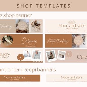 Etsy Shop Banners Boho - Etsy Banner Kit - Etsy Success DIY - Modern ...