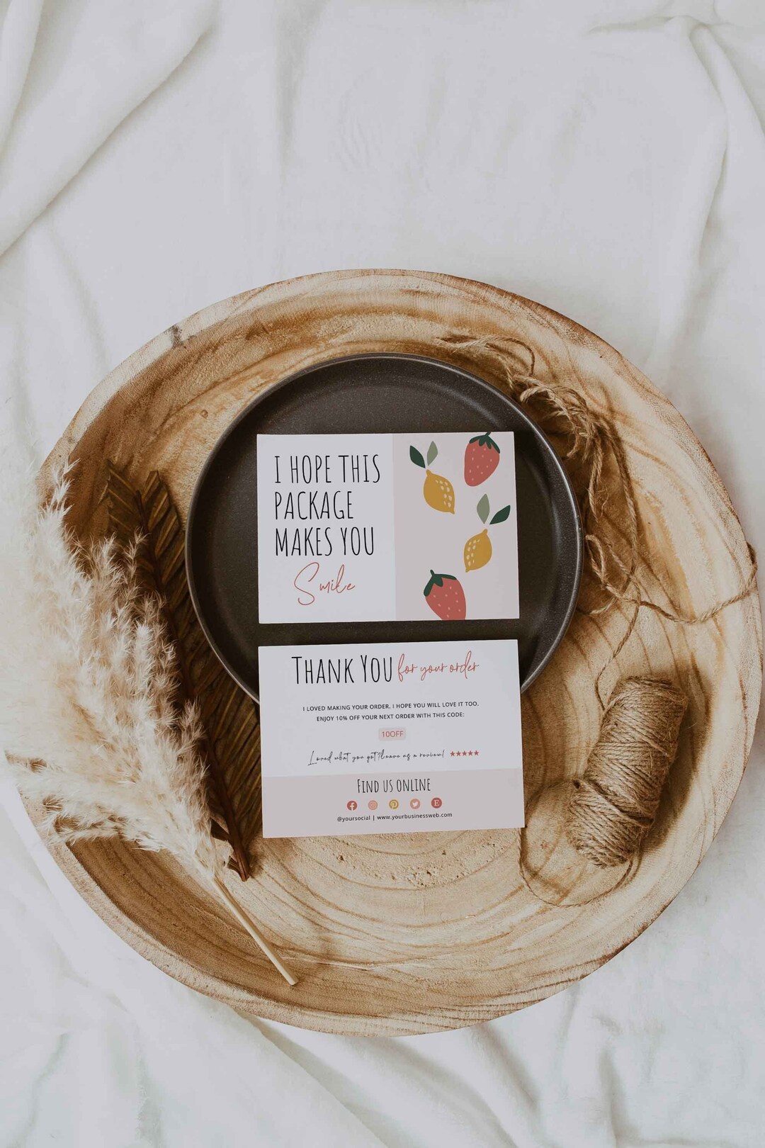 Lemon Business Thank You Template - Summer Thank You Notes - Citrus ...