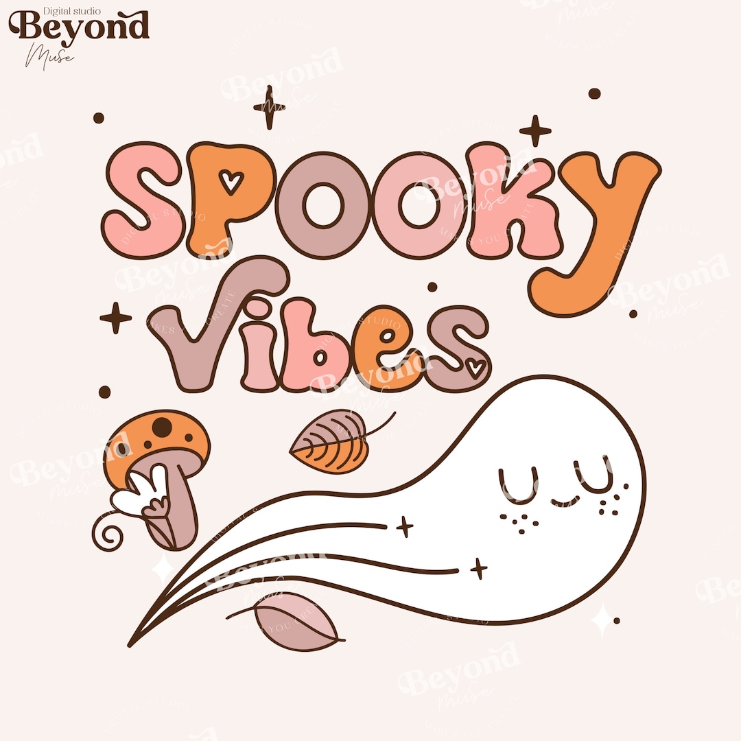Spooky Vibes Png Retro Halloween Png Sublimation Digital Design ...