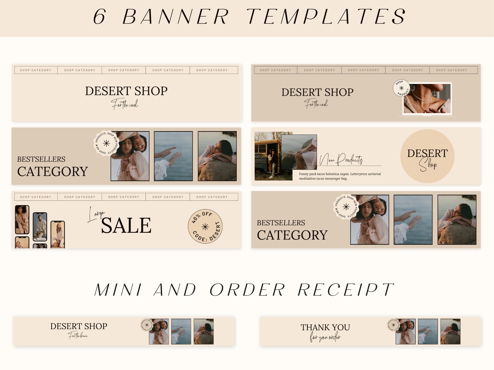 Modern Etsy Banner - Etsy Shop Banner - Earthy Colors - Boho Etsy Shop ...