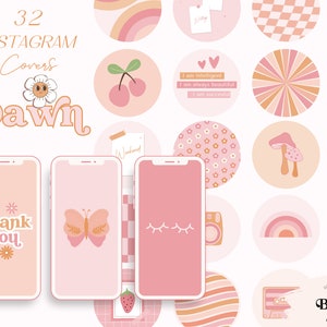 Retro Instagram Highlight Covers - Bright Colorful Social Media Covers ...