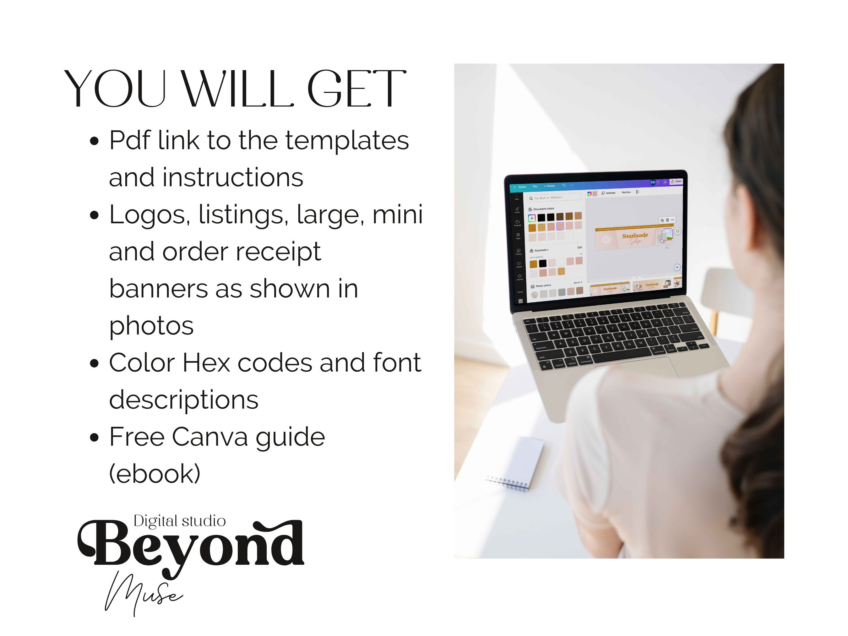 Boho Etsy Kit Retro Etsy Shop Banner Bundle Templates With - Etsy