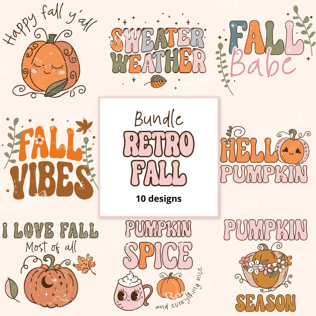 Retro Fall Svg Bundle Fall Svg Autumn Svg Boho Fall Thanksgiving Svg ...