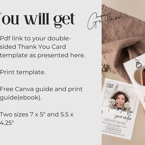 Christmas Business Thank You Card Photo Template Printable Diy White ...