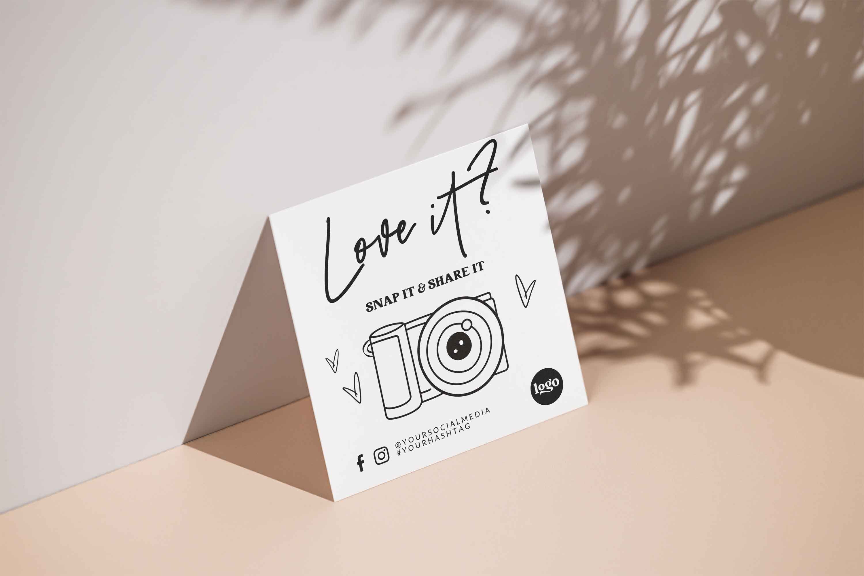 Script Snap and Share Card Template Social Media Cards - Etsy