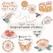 Editable Boho Thank You Sticker Template Bright Boho Thank You Sticker ...