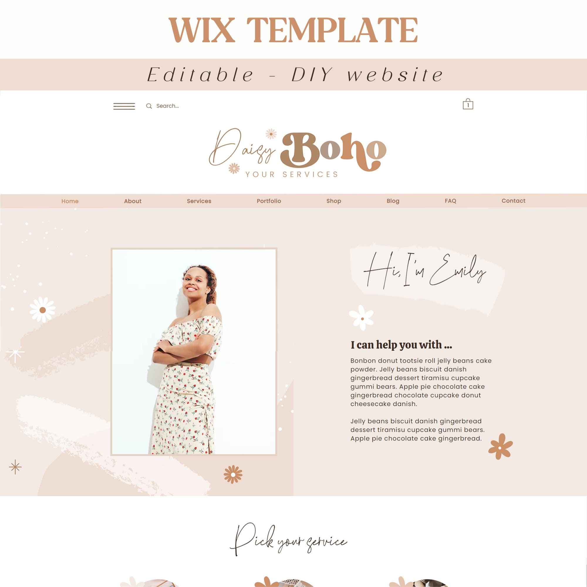 Wix Website Template Wix Template for Creatives, Coaches, Virtual ...
