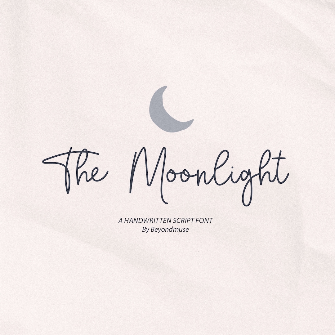 The Moonlight Script Font - Handwritten Font - Signature Font ...