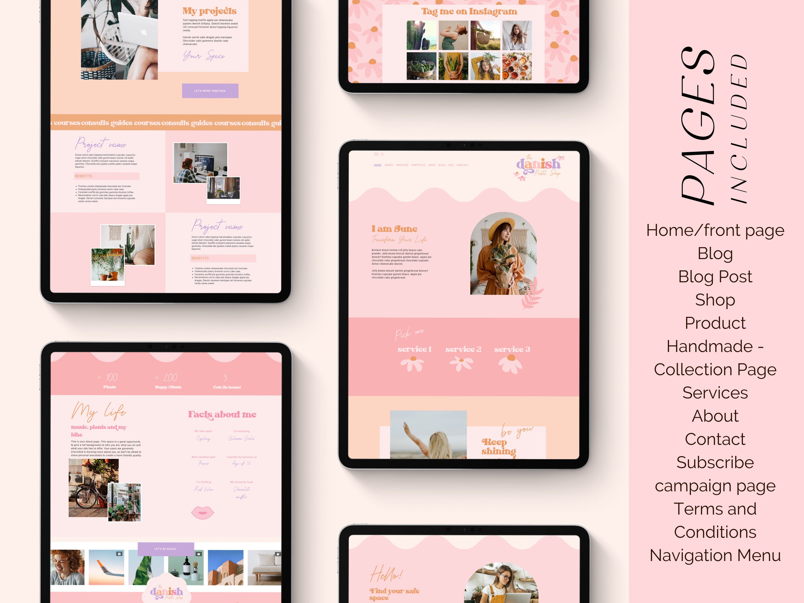 Colorful Wix Website Template - Bright Retro - Portfolio Wix Template ...