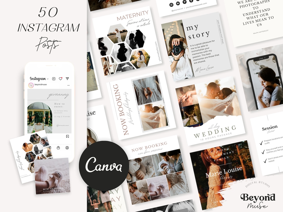 Photographer Instagram Template - Photographer Instagram Posts ...