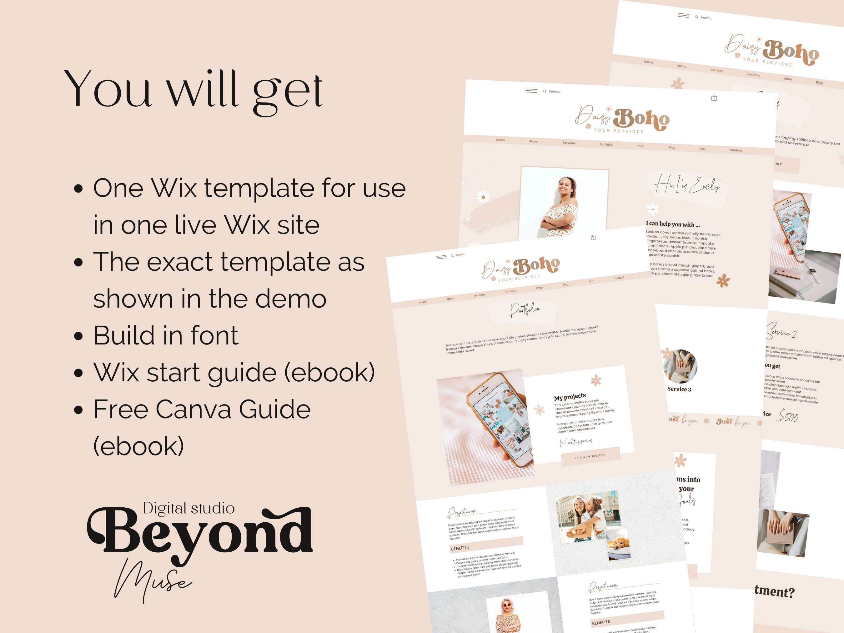 Wix Website Template - Wix Template for Creatives, Coaches, Virtual ...