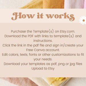 Boho Etsy Kit Retro Etsy Shop Banner Bundle Templates With - Etsy