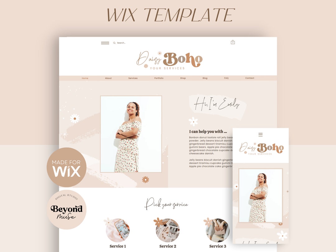 Wix Website Template - Wix Template for Creatives, Coaches, Virtual ...