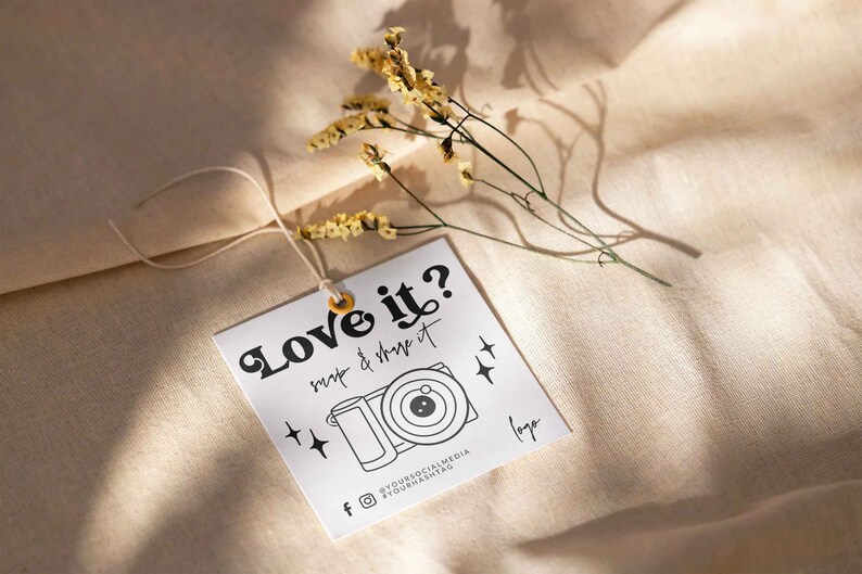 Retro Snap and Share Card Template Social Media Cards - Etsy