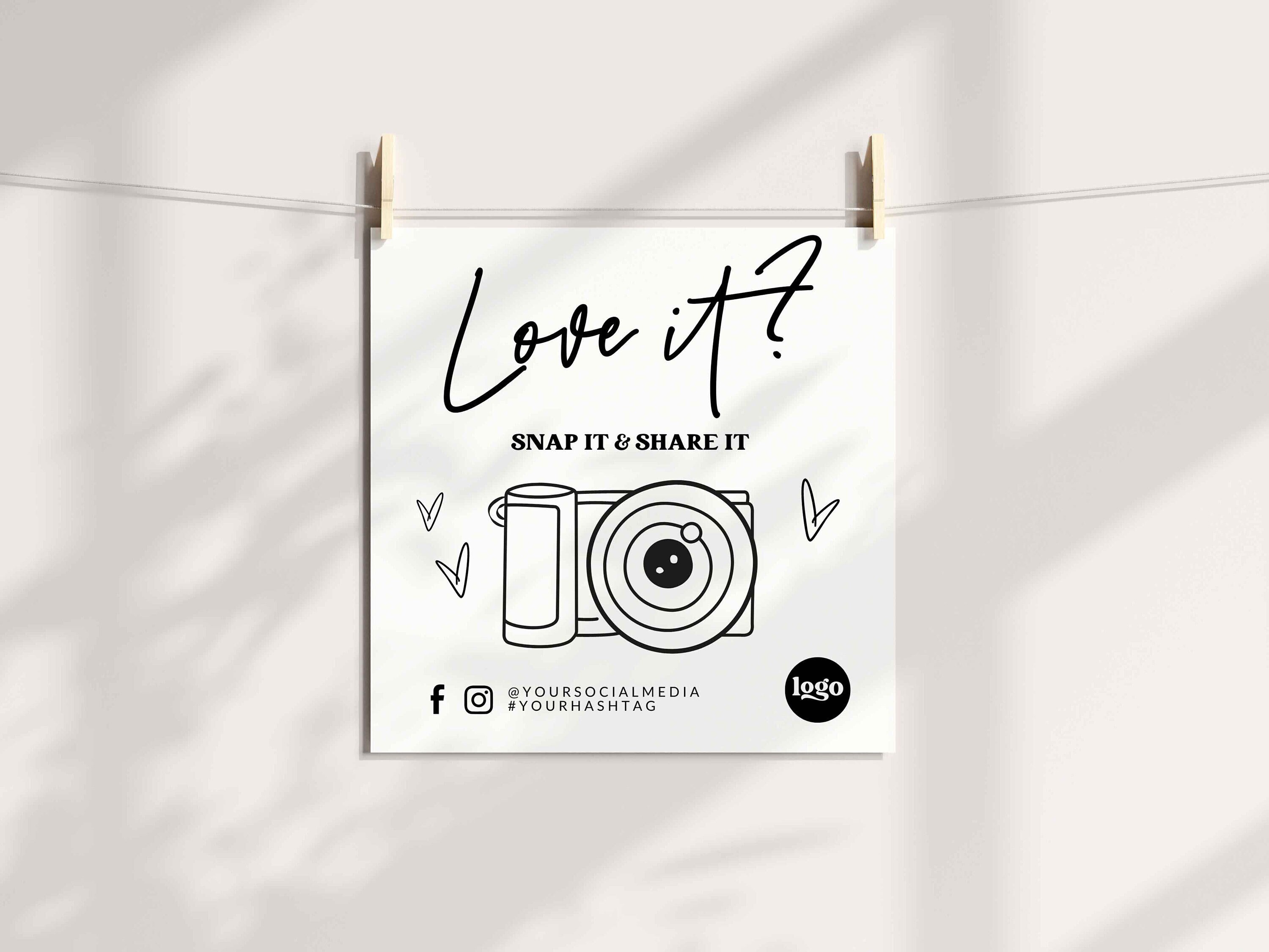 Script Snap and Share Card Template Social Media Cards - Etsy