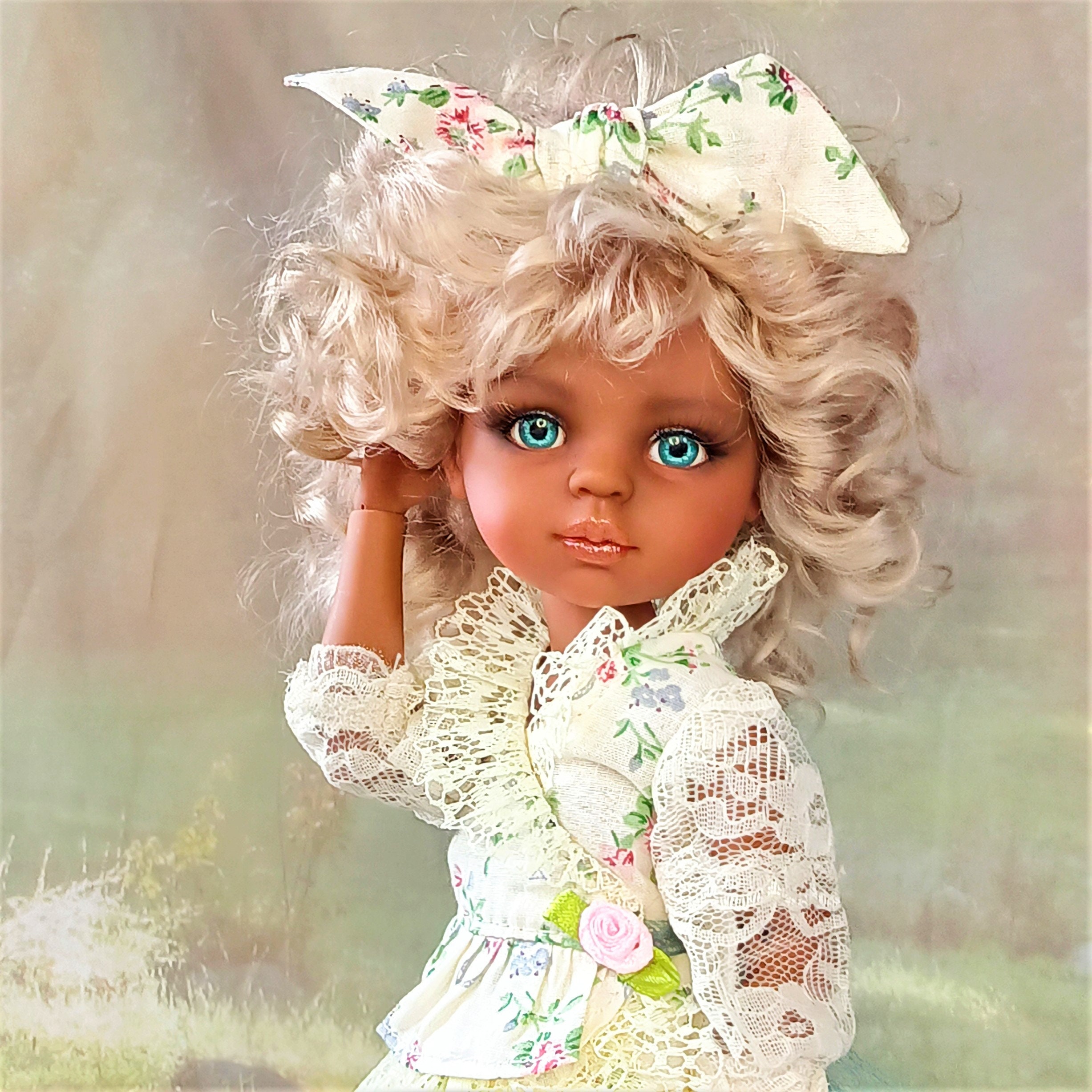 OOAK Paola Reina Doll Dolores. Tan Skin, Afro. Vanilla Outfit ...