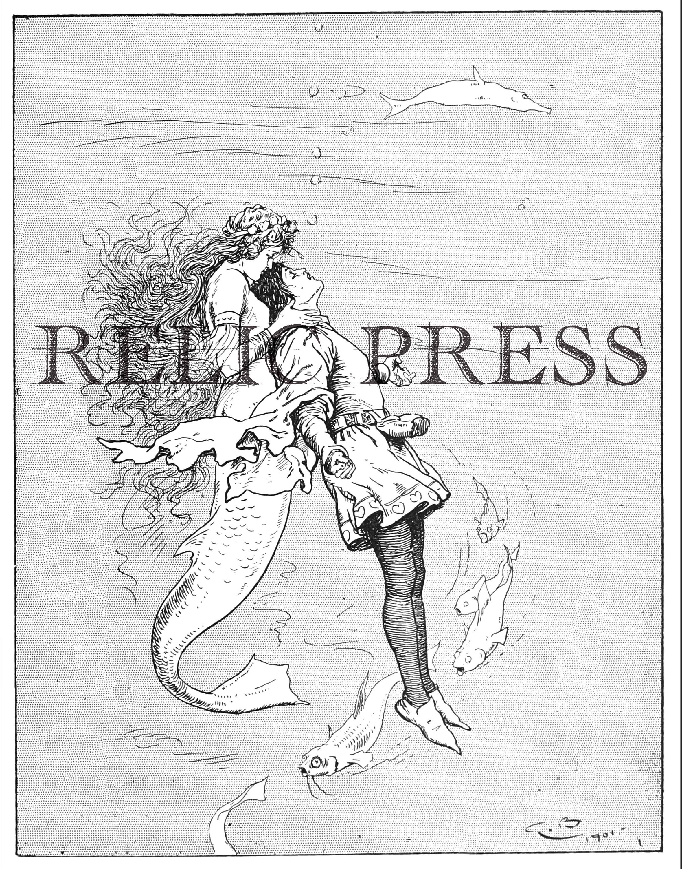 The Mermaid and the Prince by Gordon Browne Cotton & Polyester Hoodie ...