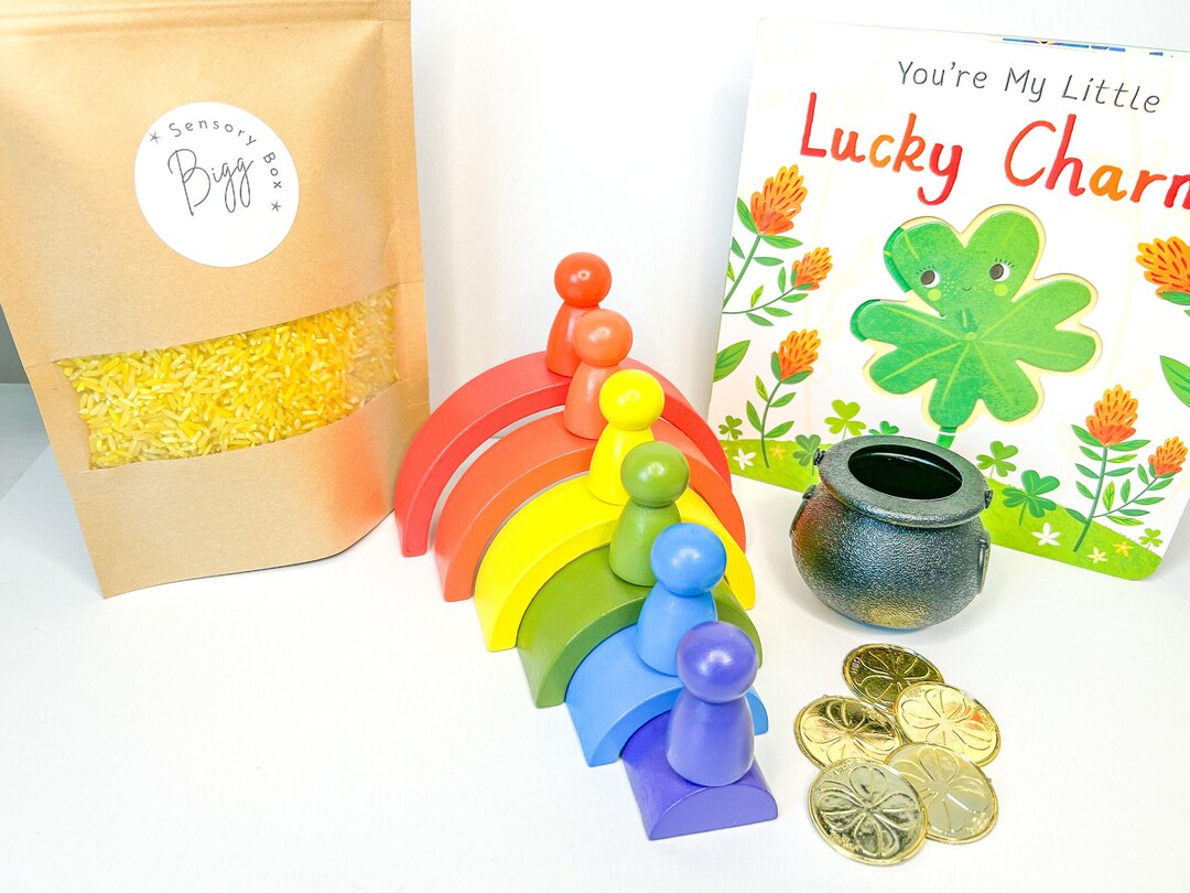 Rainbow Sensory Bin St. Pattys Day Sensory Bin Lucky Charm Sensory Bin ...