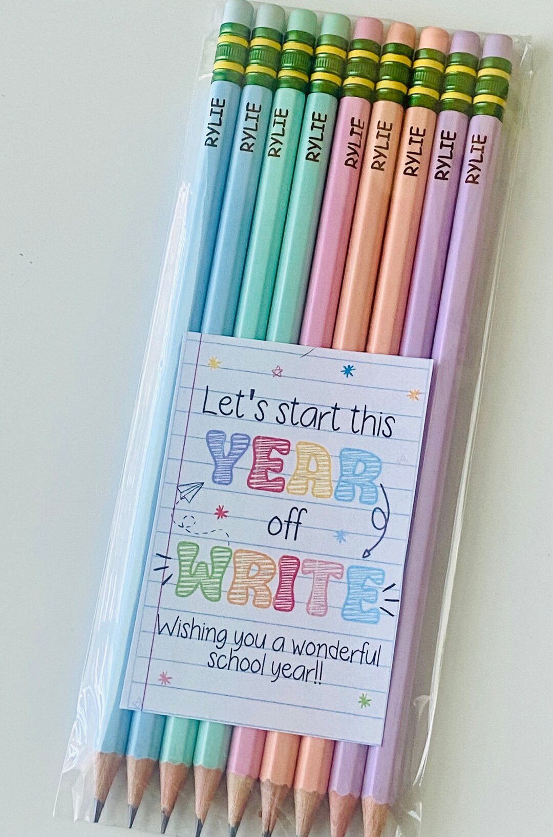 Personalized Pastel Pencils, Back to School Gift - Etsy