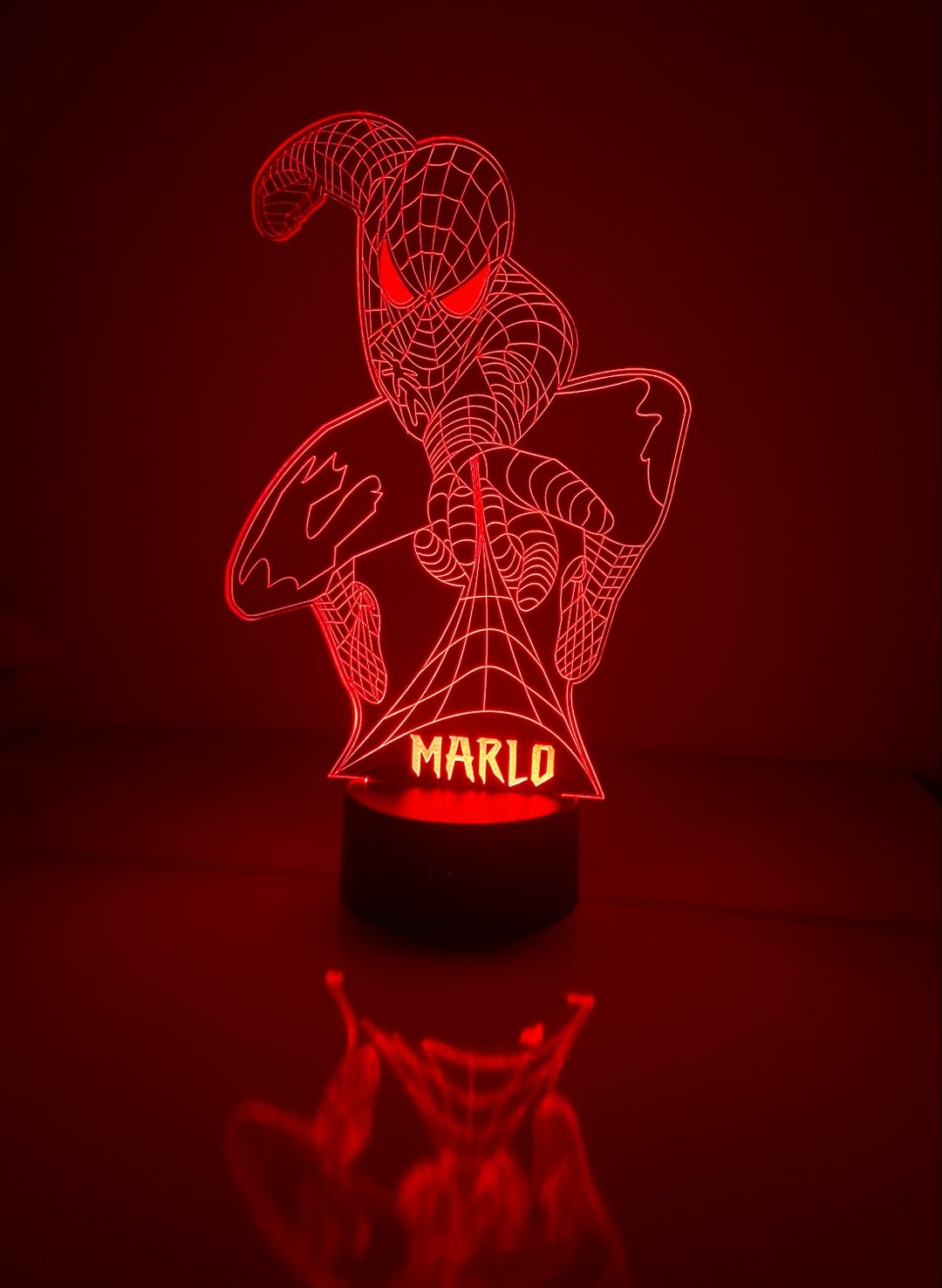 Personalized Spiderman Night Light, Spiderman LED Night Light, Child ...