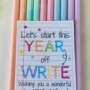 Personalized Pastel School Pencils, 1st Day of School Gift, Lets Start ...