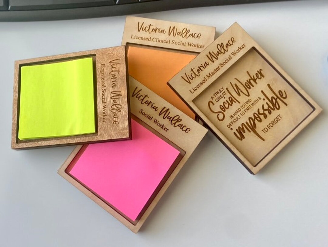 Personalized Social Worker Gift, Social Worker Sticky Note Holder ...