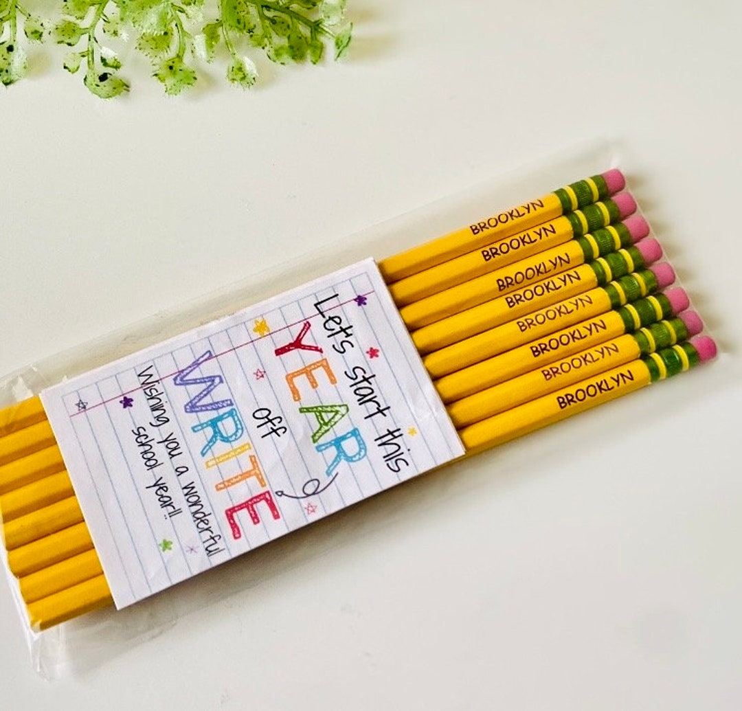 Personalized School Pencils, 1st Day of School Gift, Lets Start the ...