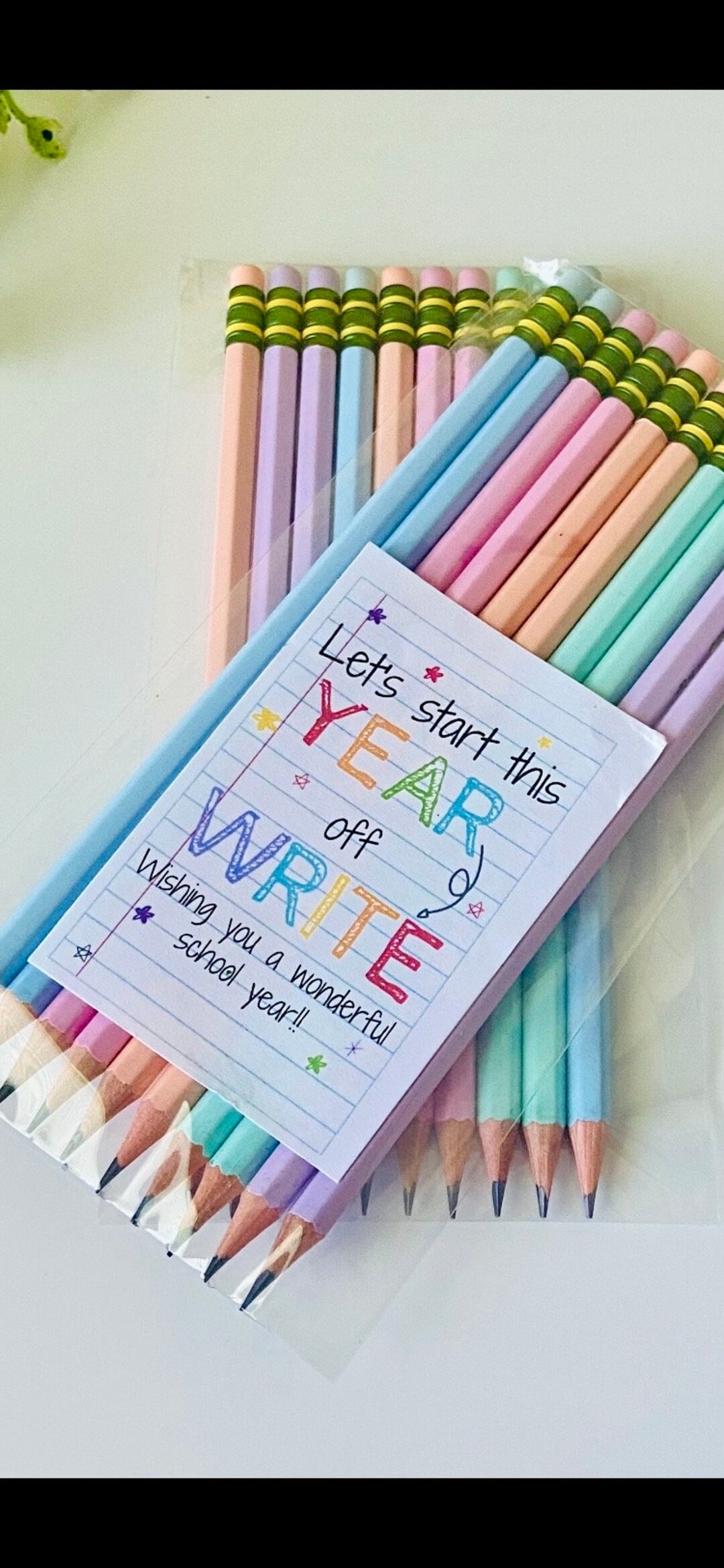 Personalized Pastel School Pencils, 1st Day of School Gift, Lets Start ...