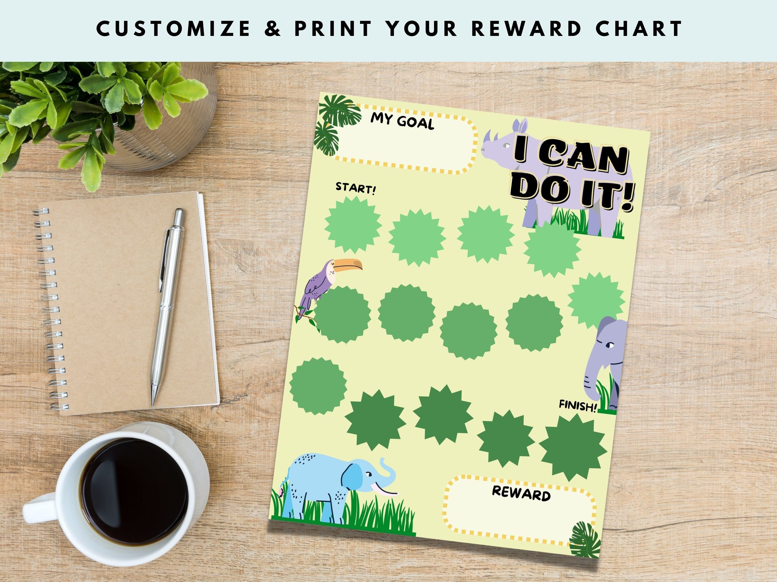 Reward Chart, Behavior Chart, Kids Reward Chart, Printable Reward Chart ...